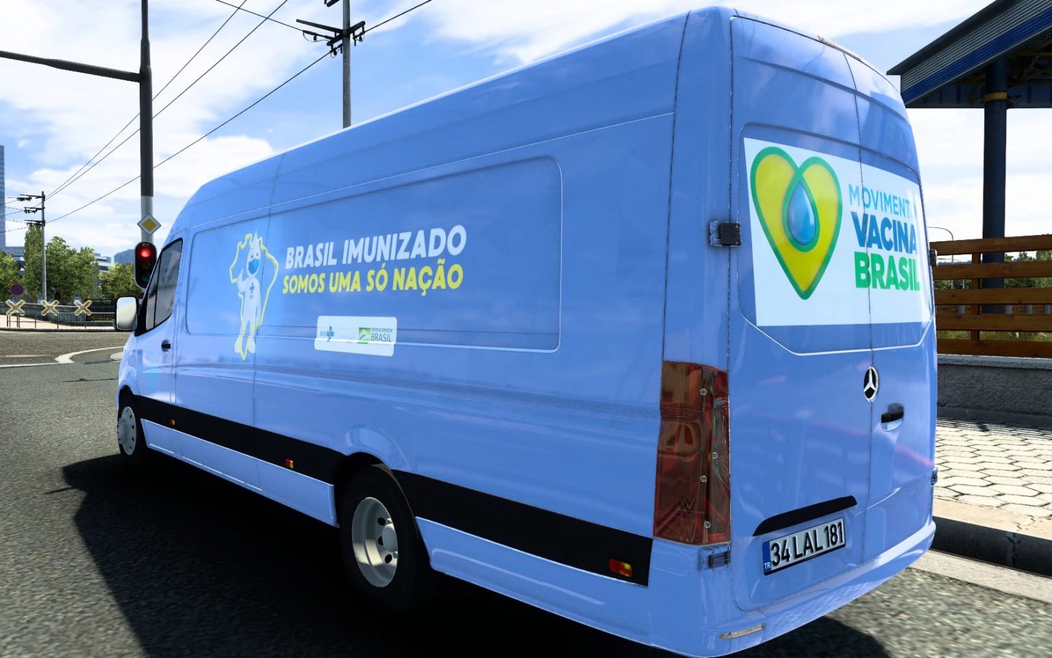 SKÓRA MERCEDES-BENZ SPRINTER 2021 COVID-19 ETS2 I ATS 1.40 Mod - ETS2 ...