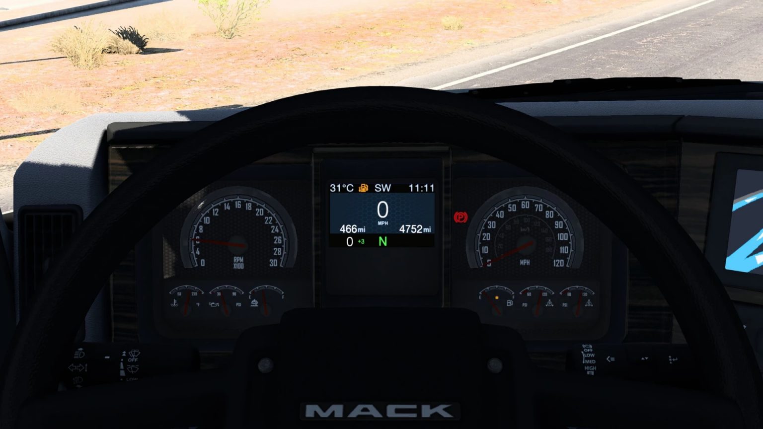 Dostosowany pulpit nawigacyjny MACK Anthem v1.0 ATS - ETS2 Mody | ATS Mod