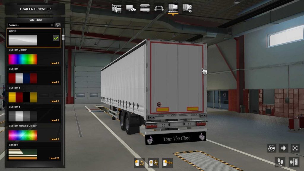 Your Too Close Trailer MudFlap v0.1 ETS2 - ETS2 Mody | ATS Mod