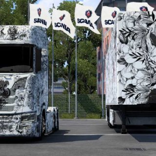 Scania Samurai Woman Skin 1.46 ETS2 - ETS2 Mody | ATS Mod