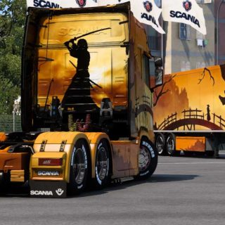 Scania Samurai Painting Art Skin 1.46 ETS2 - ETS2 Mody | ATS Mod