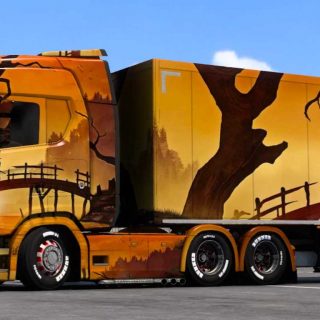 Scania Samurai Painting Art Skin 1.46 ETS2 - ETS2 Mody | ATS Mod