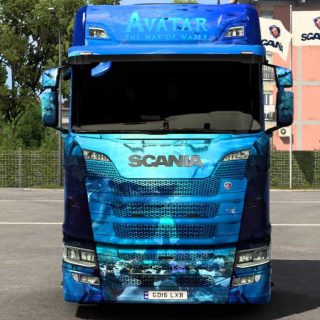 Scania Avatar The Way of Water Skin 1.47 ETS2 - ETS2 Mody | ATS Mod