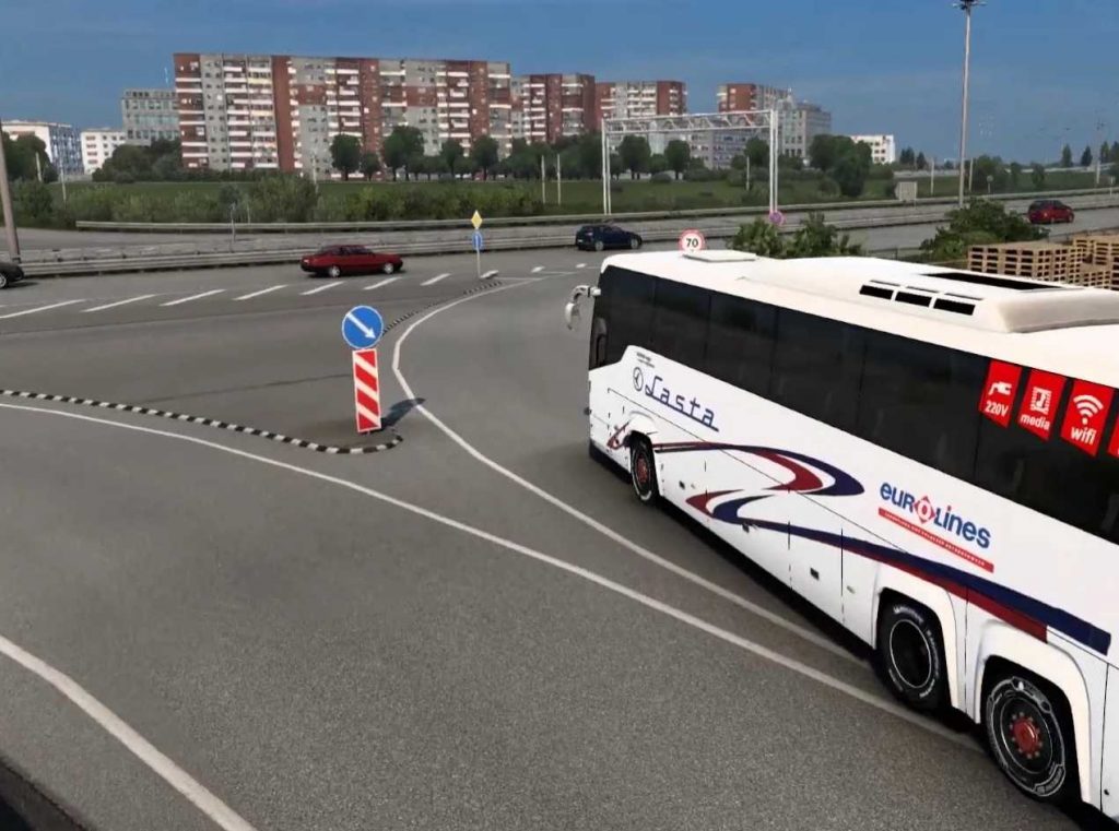 Scania Touring HD Nowa skórka Eurolines v2.9 ETS2 - ETS2 Mody | ATS Mod