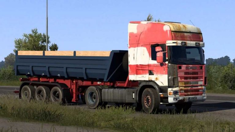 Scania Rjl 4 Series stara czerwona biała skóra 1.48 ETS2 - ETS2 Mody ...