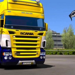 Scania RJL Yellow Blue Skin v1.0 ETS2 - ETS2 Mody | ATS Mod
