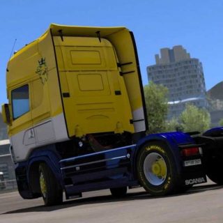 Scania RJL Yellow Blue Skin v1.0 ETS2 - ETS2 Mody | ATS Mod
