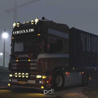 Scania 164L V8 580 + Przyczepa Poiroux & Fils v2 1.49 ETS2 - ETS2 Mody | ATS Mod