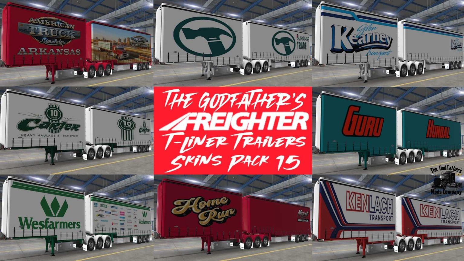 Pakiet skórek przyczepy Godfather's Freighter T Liner 15 v1.0 ATS ...