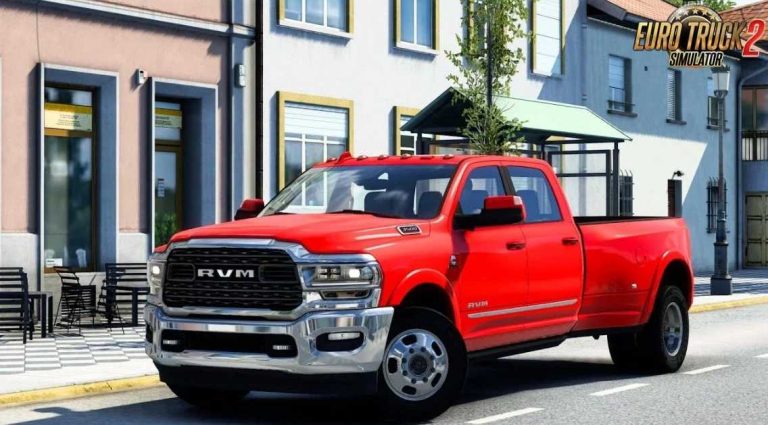 Dodge RAM 3500 (RVM) + Przyczepy v4.7 ETS2 - ETS2 Mody | ATS Mod