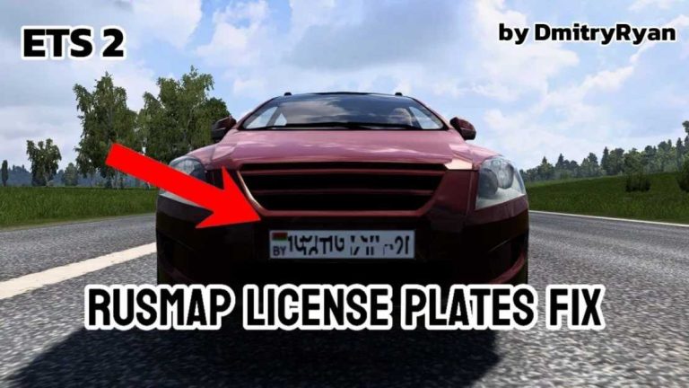 RusMap License Plates Fix v2.53 ETS2 - ETS2 Mody | ATS Mod