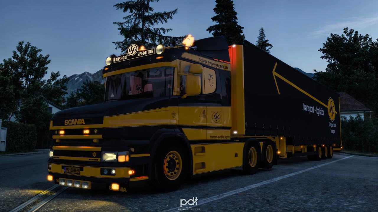 Scania T580 + Przyczepa "ASG Transport" v4.0 1.57 ETS2 - ETS2 Mody | ATS Mod