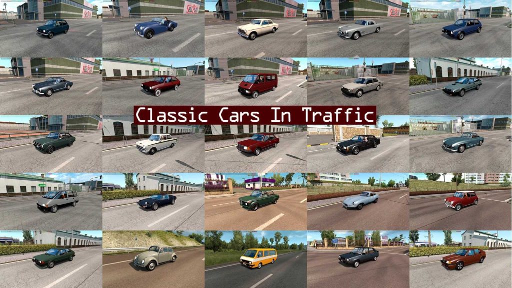 Pakiet ruchu drogowego Classic Cars autorstwa TrafficManiac w wersji 11 ...